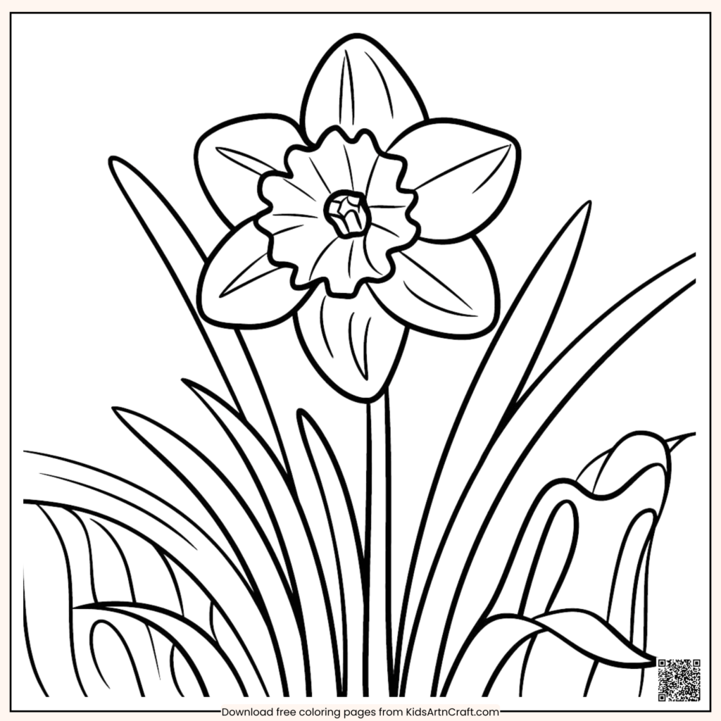 Creative Flower Coloring Pages For Kids - Free to Print - Kids Art & Craft