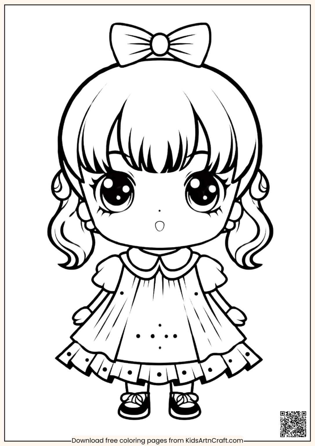 Cute Little Girl Printable Coloring Pages For Kids - Kids Art & Craft