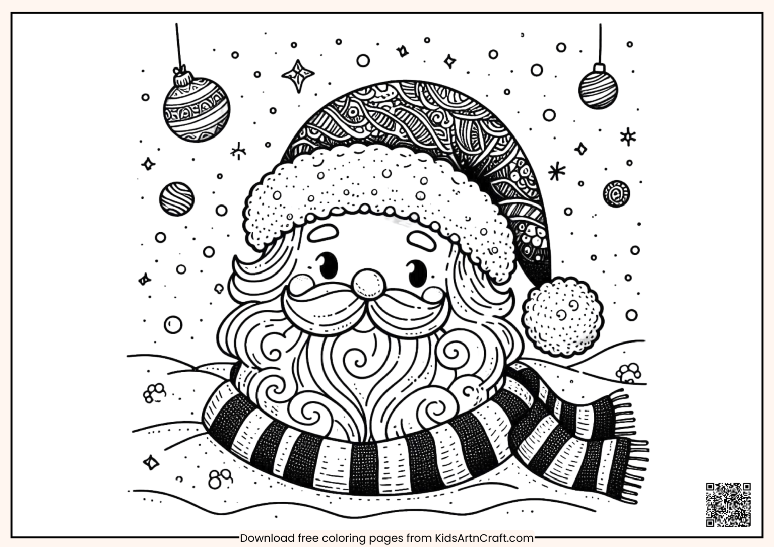 Festive Christmas Coloring Page Worksheets for Kids - Kids Art & Craft