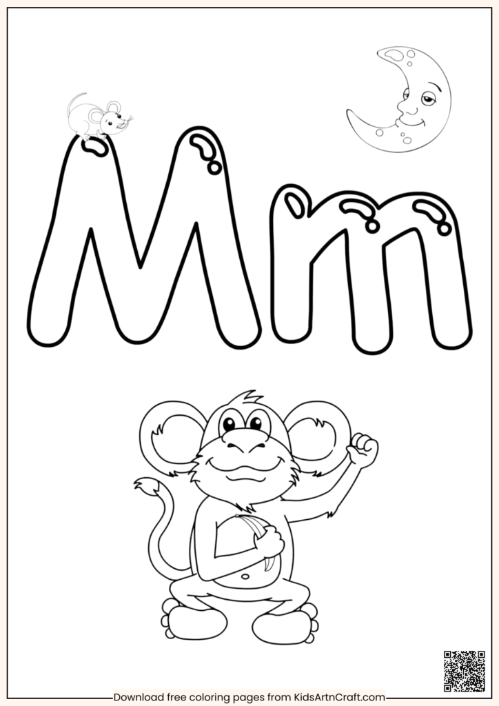 Alphabet Coloring Page Worksheets For Kids - Kids Art & Craft