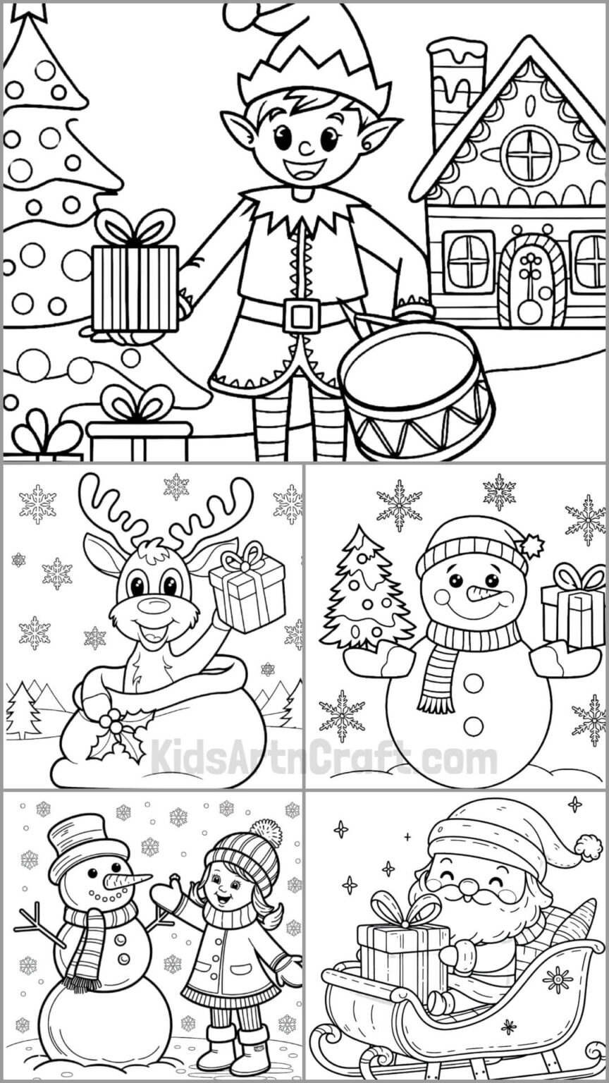 Merry Christmas Coloring Worksheet Activities for Young Learners - Kids ...