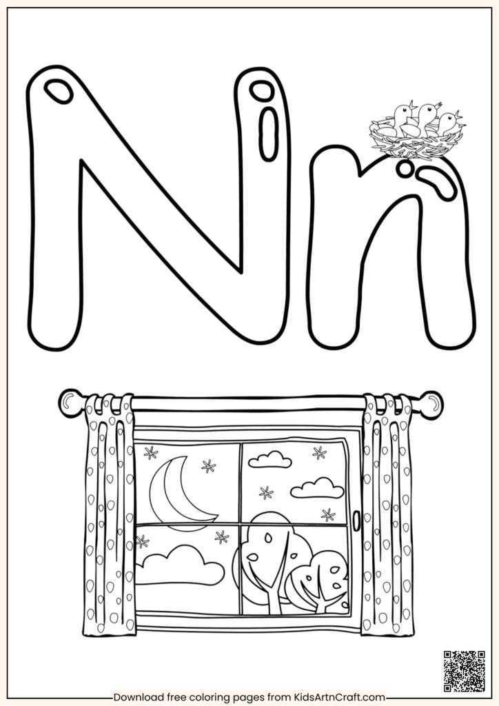 Alphabet Coloring Page Worksheets For Kids - Kids Art & Craft