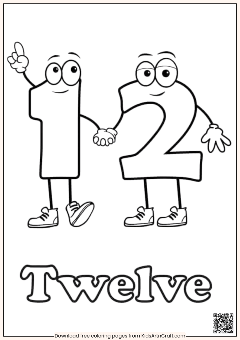 Number Coloring Pages 11 to 20 Worksheets for Preschool Kids - Kids Art ...