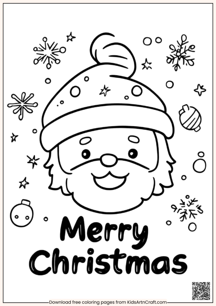 Joyful Christmas Celebrations Coloring Pages For Kids - Kids Art & Craft