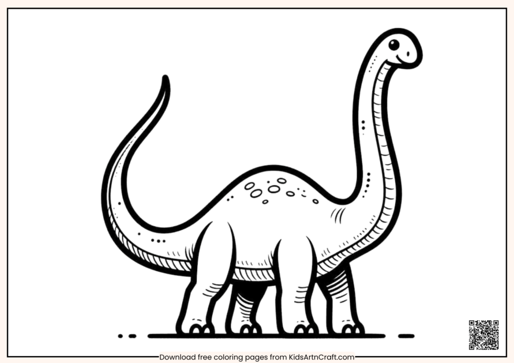 Dinosaur Coloring Pages For Kids - Free Worksheet Printables - Kids Art ...