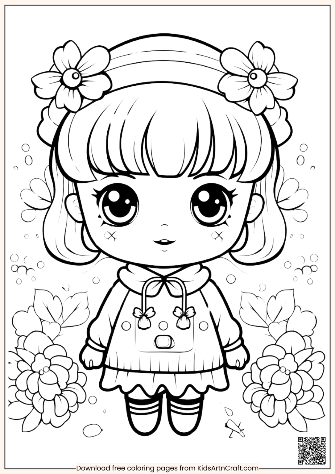 Cute Little Girl Printable Coloring Pages For Kids - Kids Art & Craft
