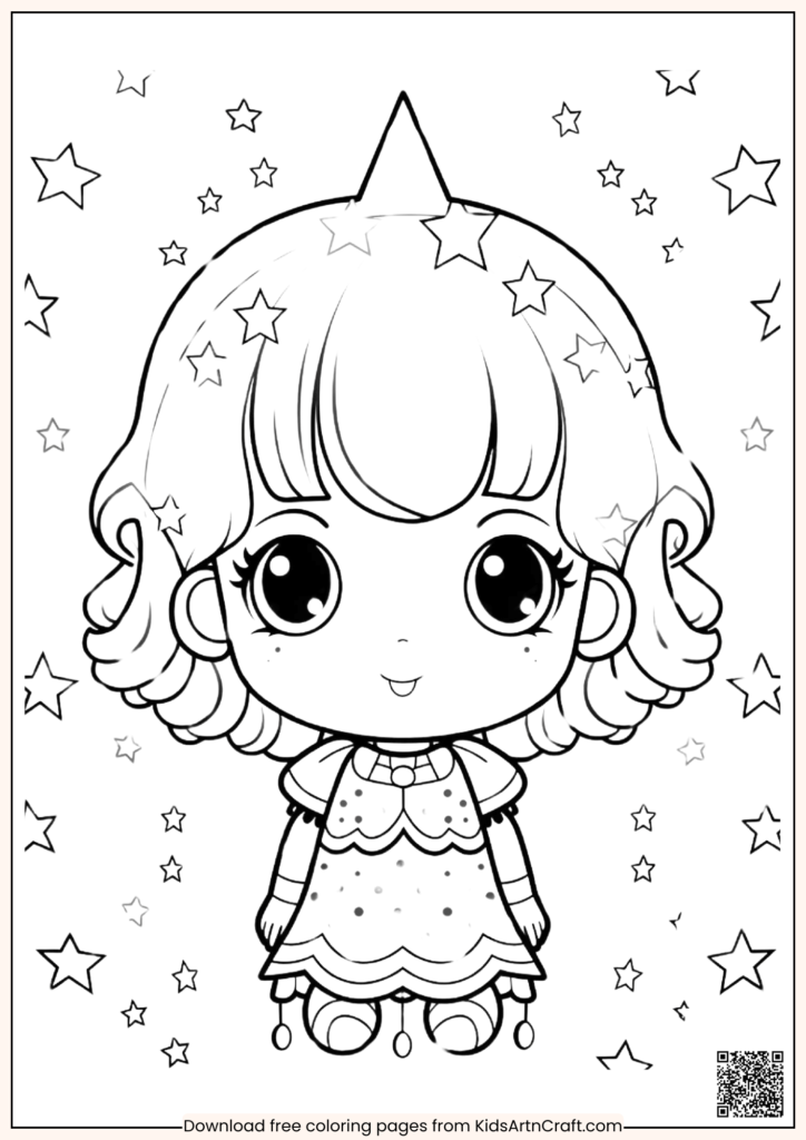 Cute Little Girl Printable Coloring Pages For Kids - Kids Art & Craft