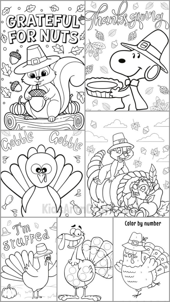 Thanksgiving Activity Worksheets - Fun Coloring Pages for Kids - Kids ...