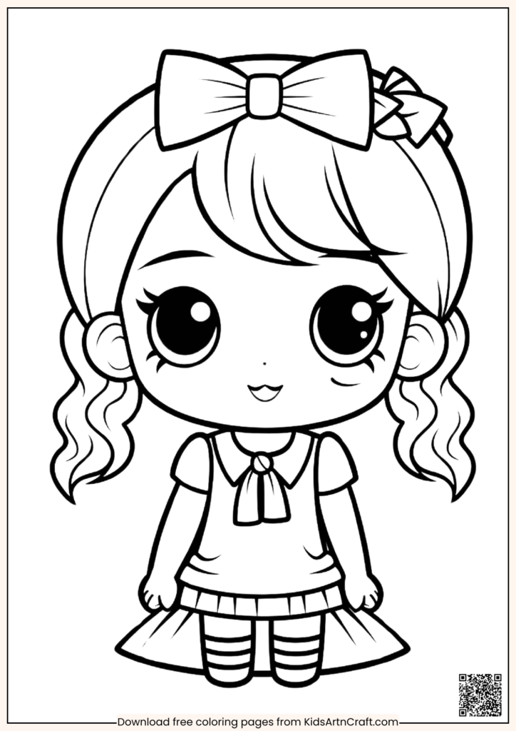 Cute Little Girl Printable Coloring Pages For Kids - Kids Art & Craft