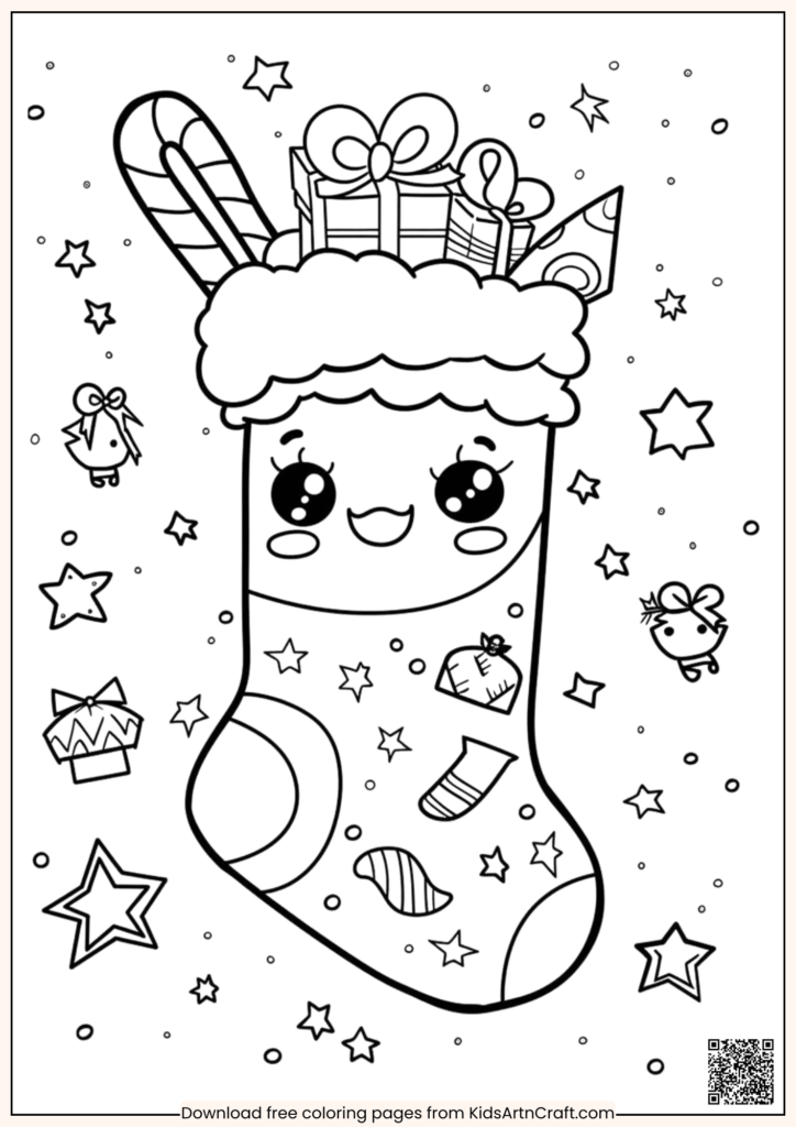 Joyful Christmas Celebrations Coloring Pages For Kids - Kids Art & Craft