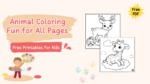 Animal Coloring Fun for All Ages – Free and Printable Worksheets - Kids ...