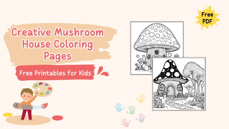 Creative Mushroom House Coloring Pages For Kids - Kids Art & Craft
