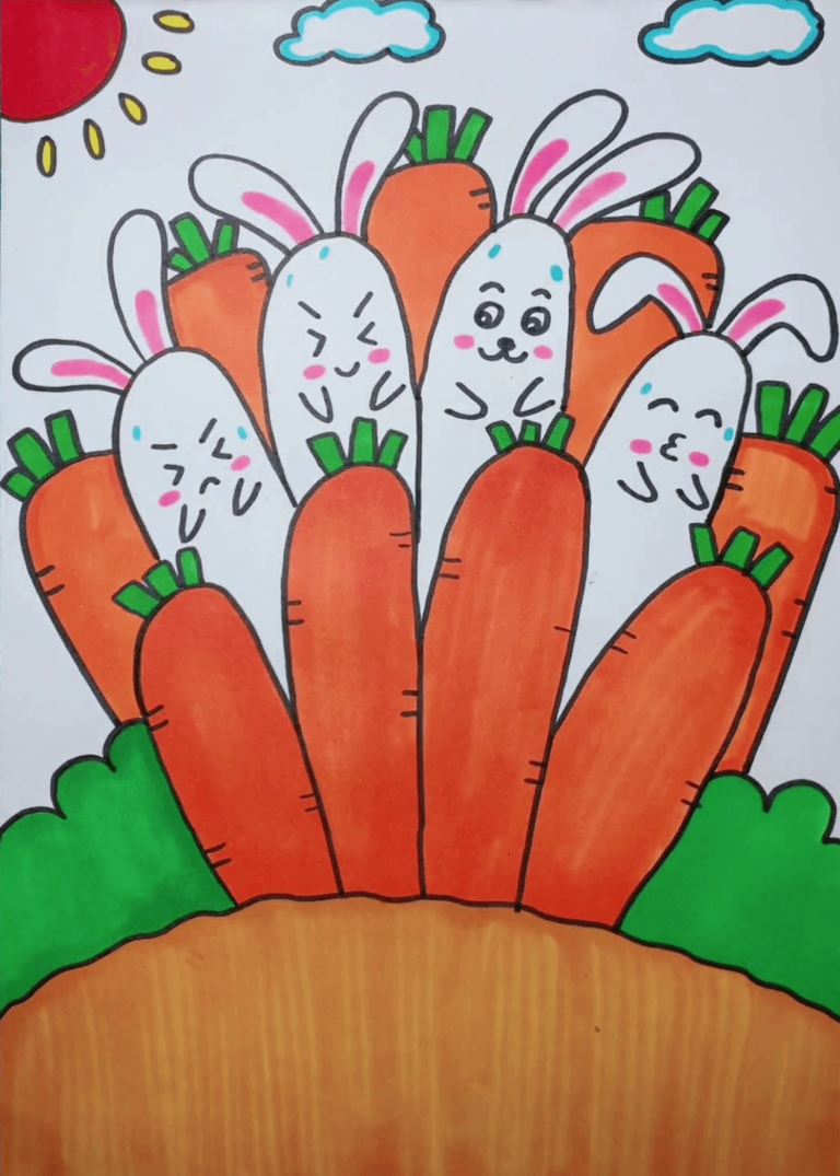 Easy Colorful Drawings For Grade 3-4 Kids - Kids Art & Craft