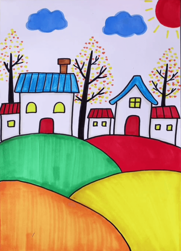 Easy Colorful Drawings For Grade 3-4 Kids - Kids Art & Craft