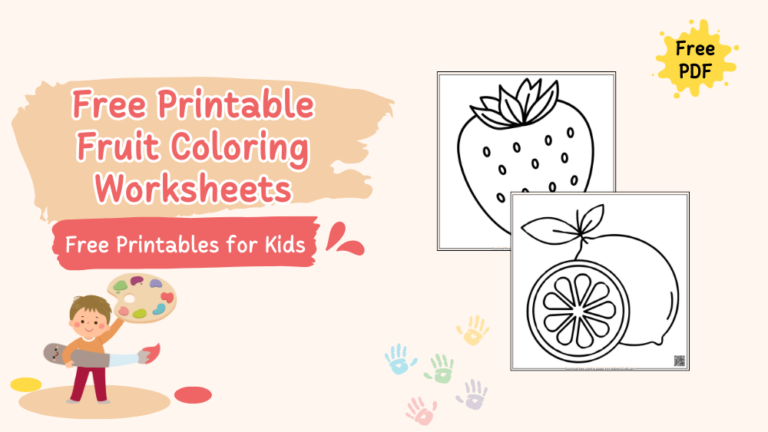 Free Printable Fruit Coloring Worksheets for Kids - Kids Art & Craft