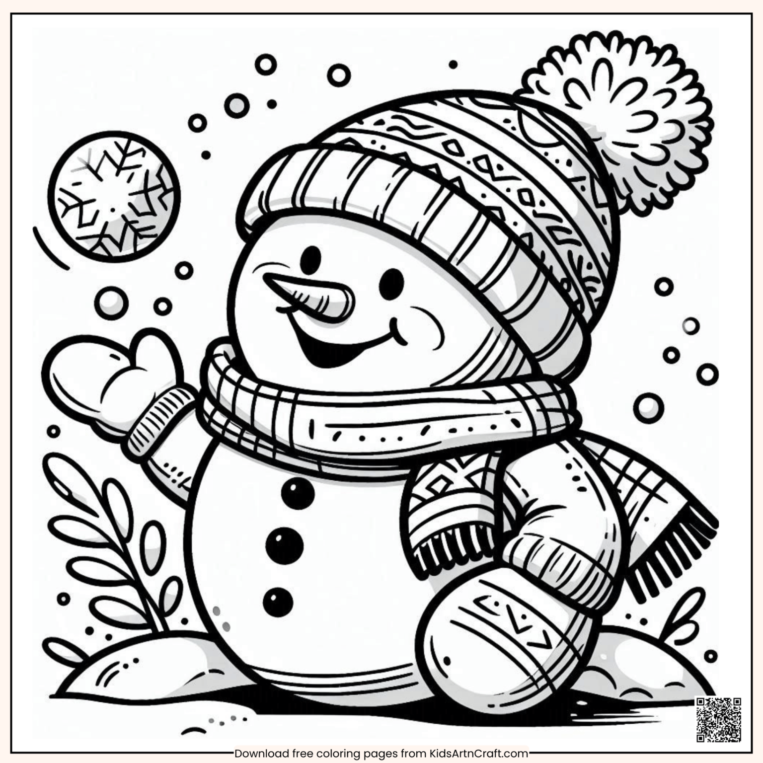 Winter Themed Coloring Pages For Kids - Free Worksheet Printable - Kids ...