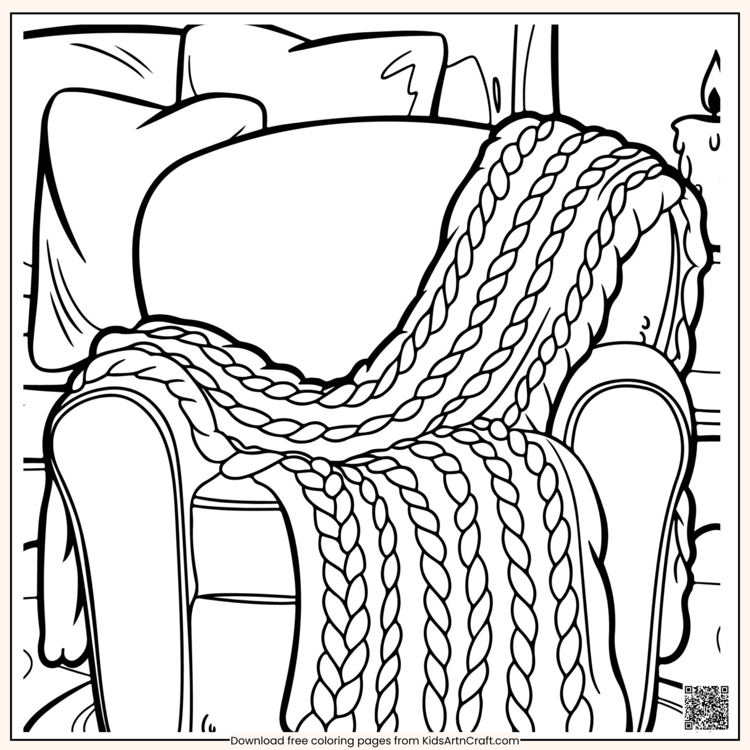 Cozy Winter Vibe Coloring Pages For Kids - Kids Art & Craft