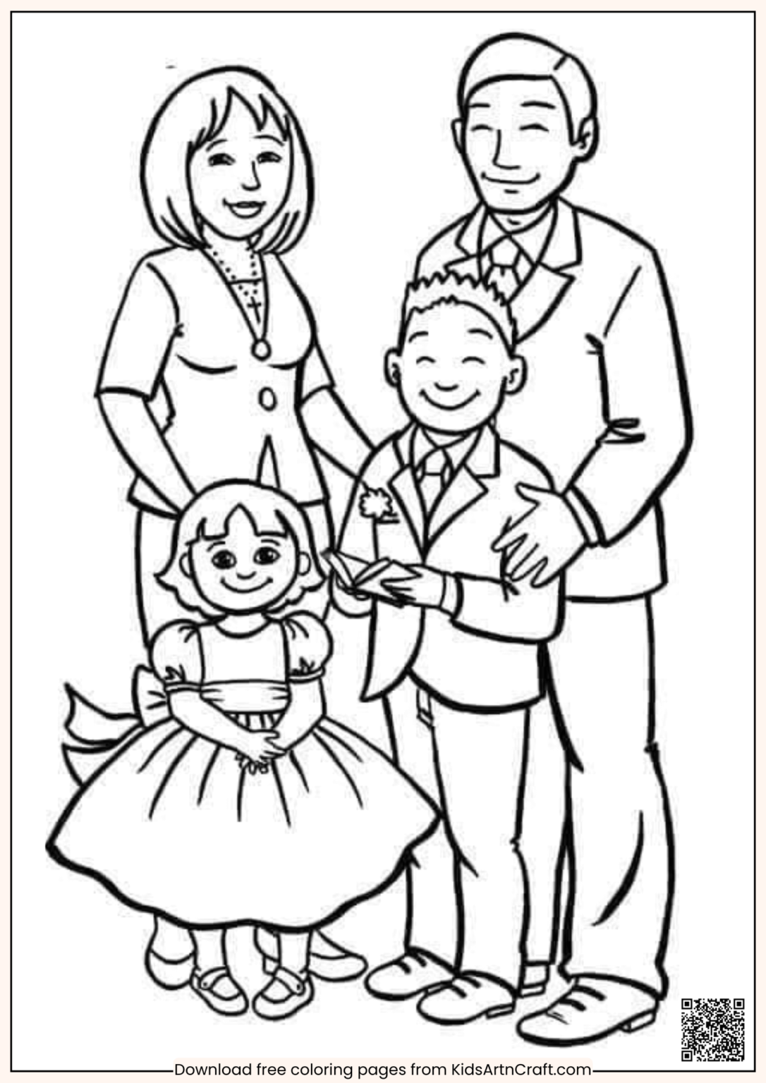 Family Bonding Through Coloring Pages for Children - Kids Art & Craft