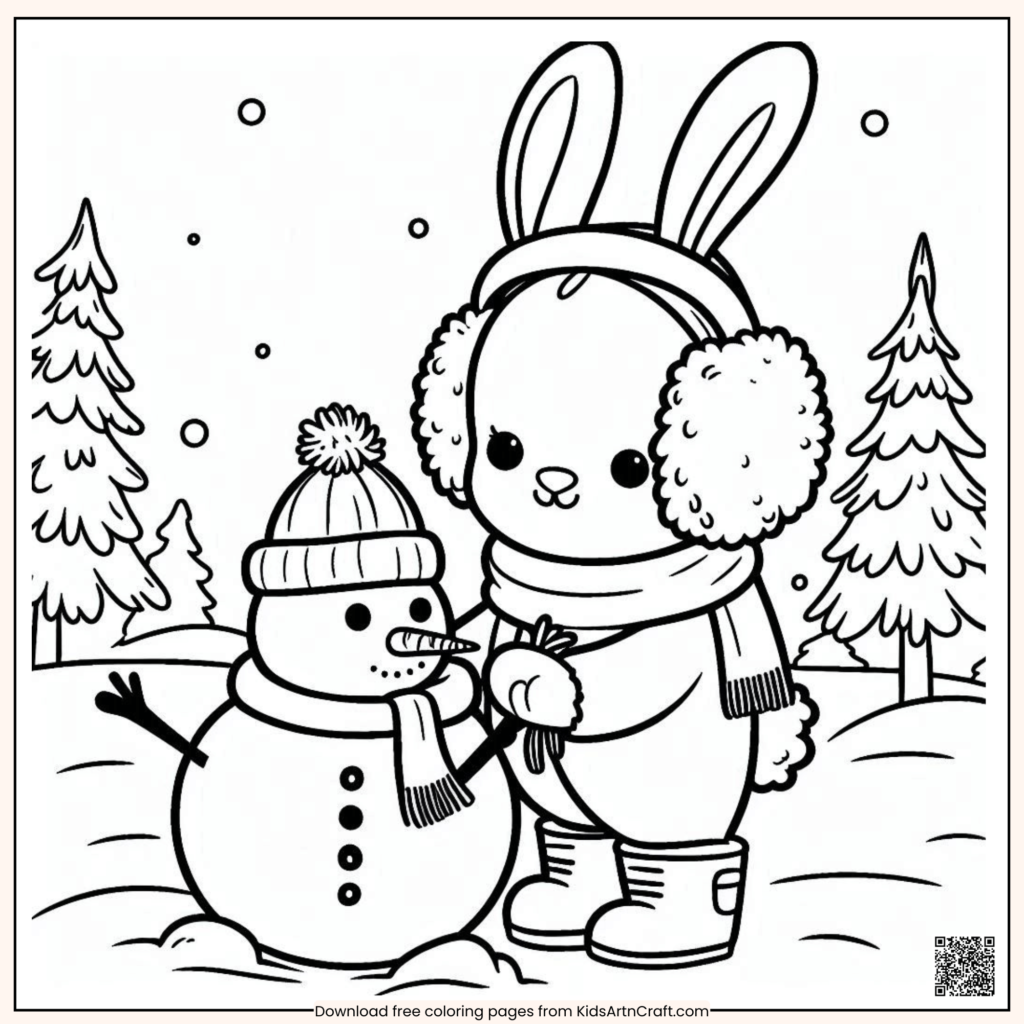 Winter Themed Coloring Pages For Kids - Free Worksheet Printable - Kids ...