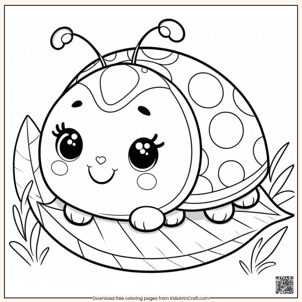 Adorable Insects Coloring Printable for Young Learners - Kids Art & Craft