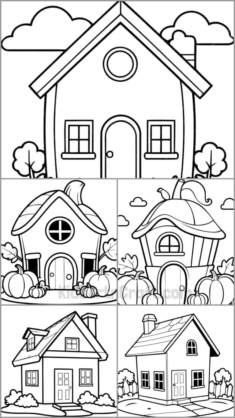 Adorable House Designs Coloring Pages for Kids – Printable Activities ...