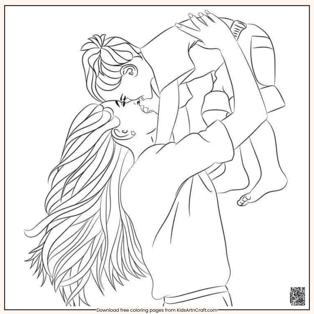 Gorgeous Girl Coloring Pages For Kids - Kids Art & Craft