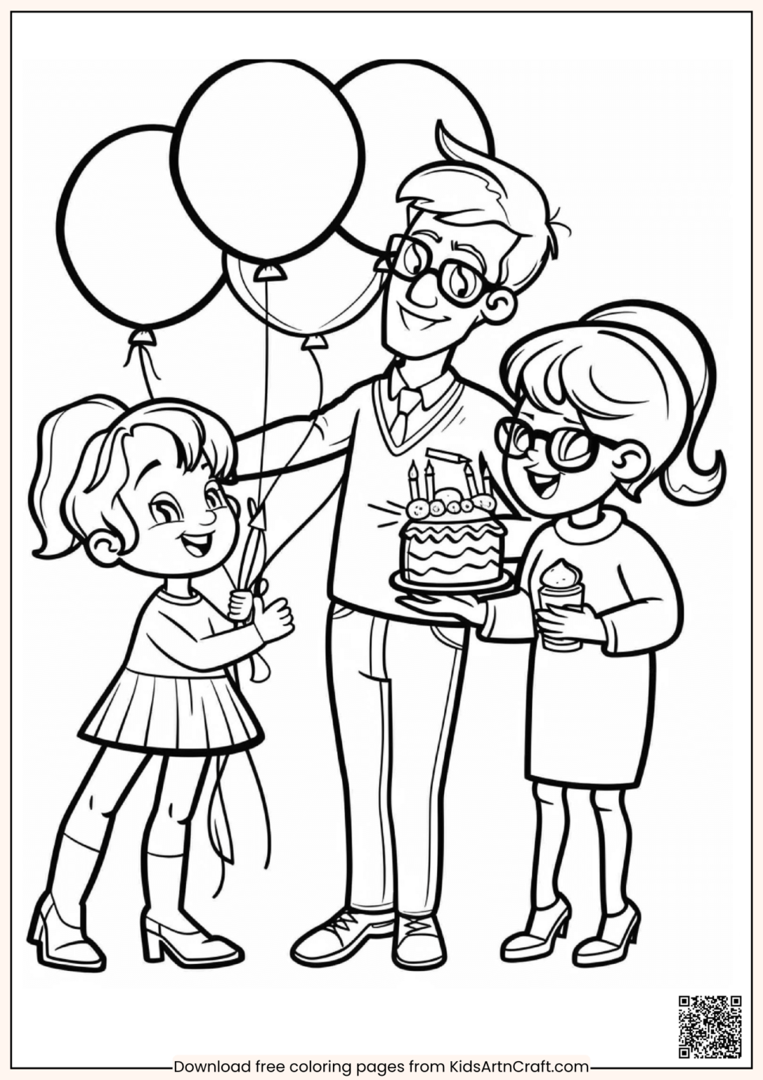 Family Coloring Page Worksheets For Kids - Kids Art & Craft