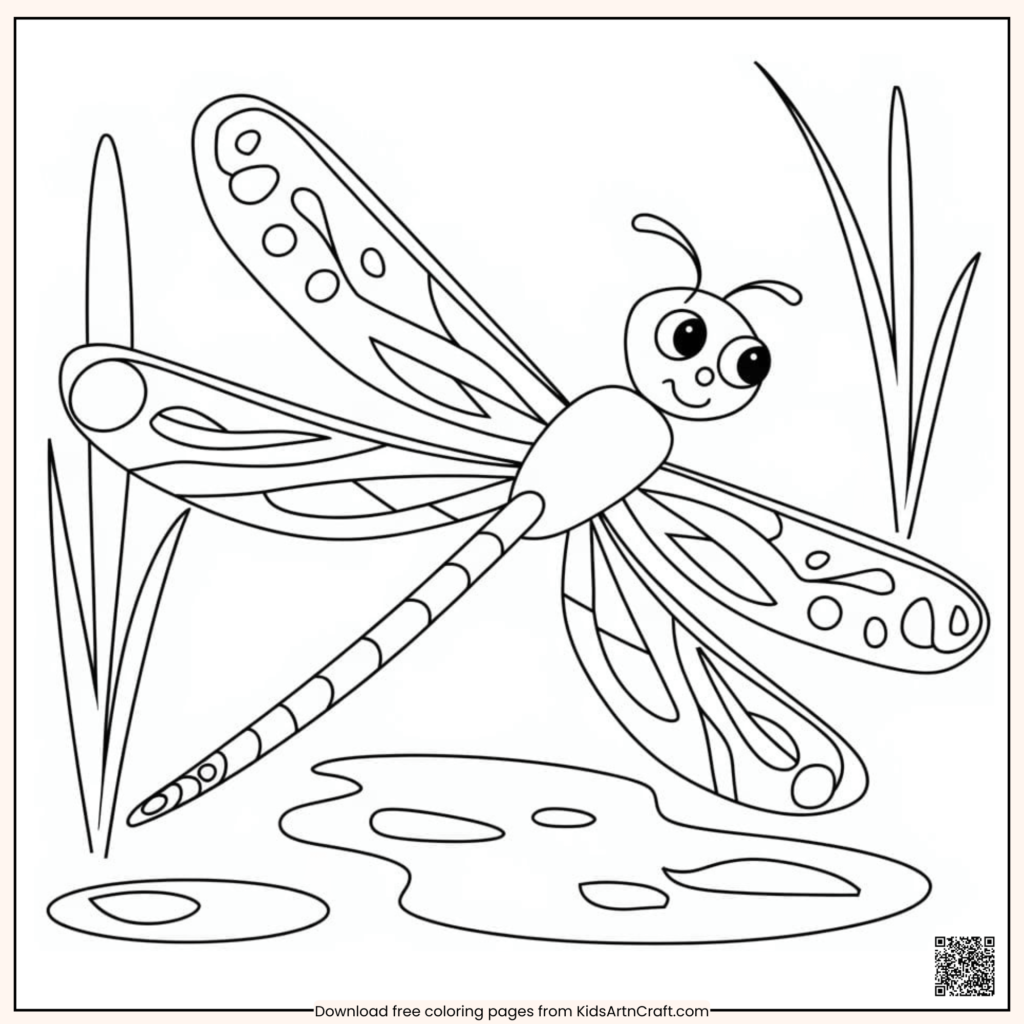 Adorable Insects Coloring Printable for Young Learners - Kids Art & Craft