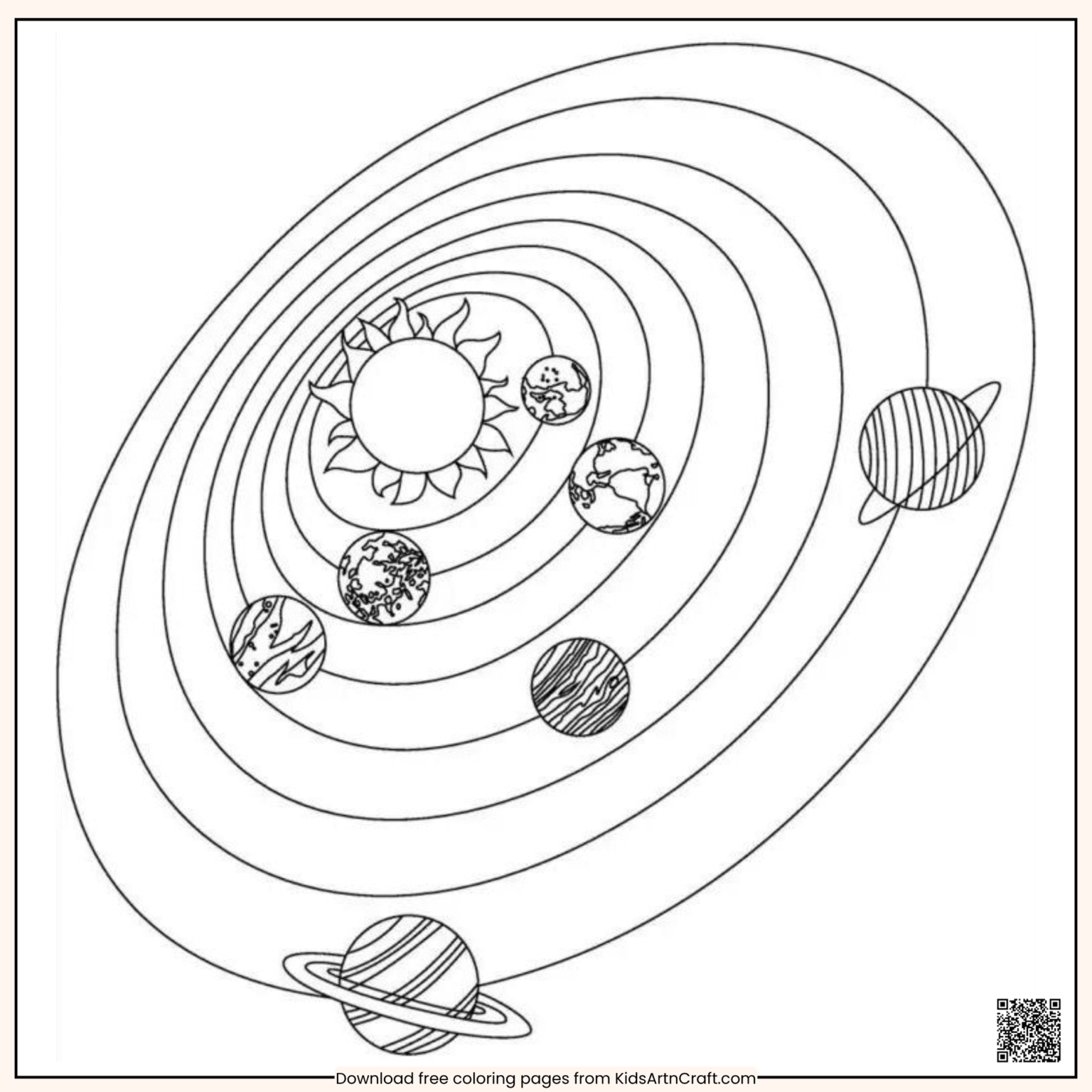 Outer Space Coloring Pages For Kids - Kids Art & Craft