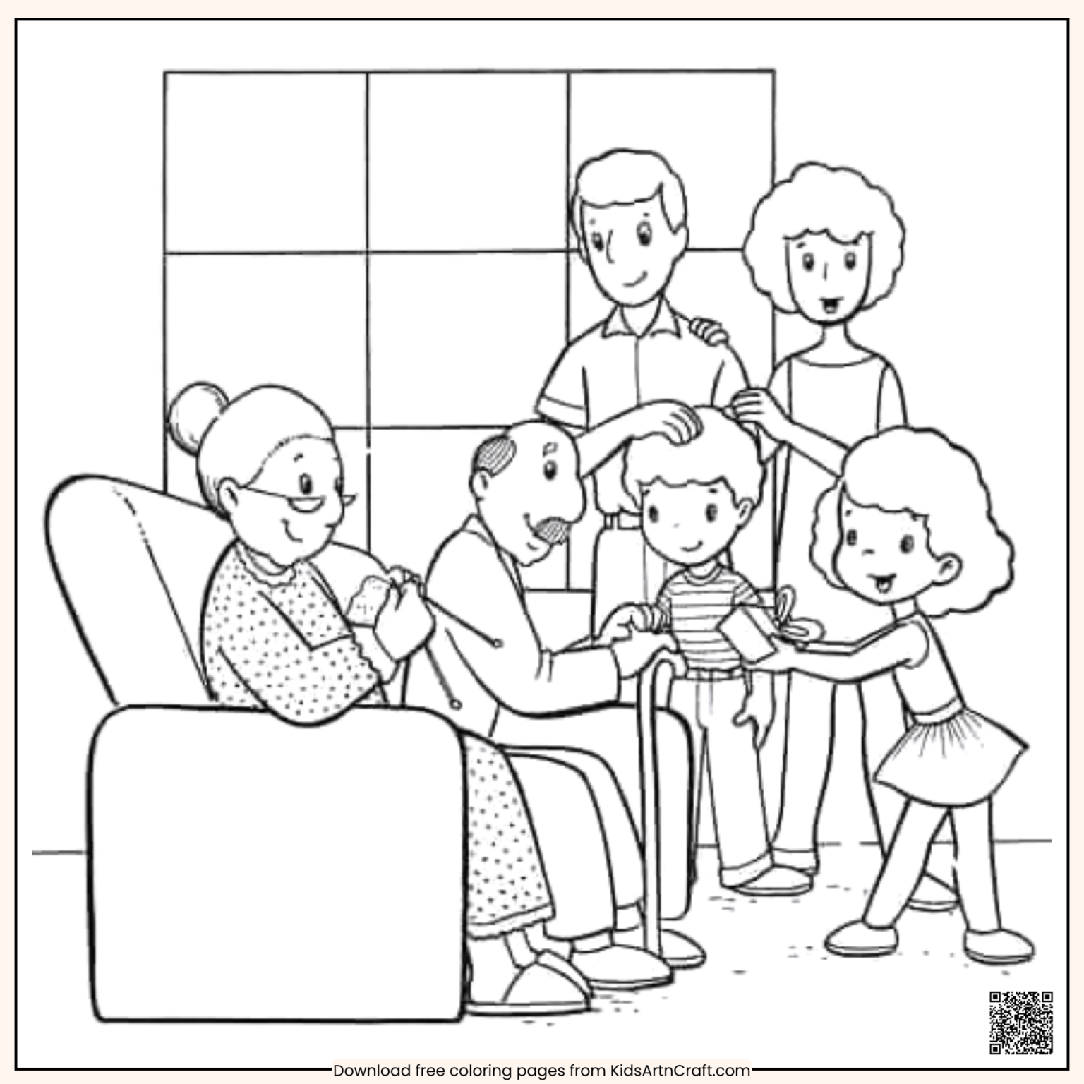 Awesome Family Moments Coloring Pages For Kids - Kids Art & Craft