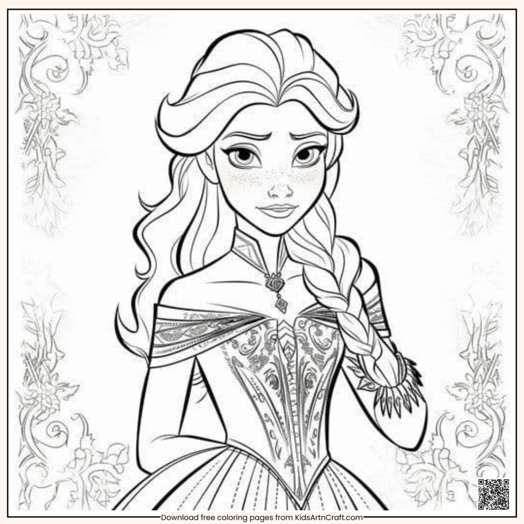 Gorgeous Girl Coloring Pages For Kids - Kids Art & Craft