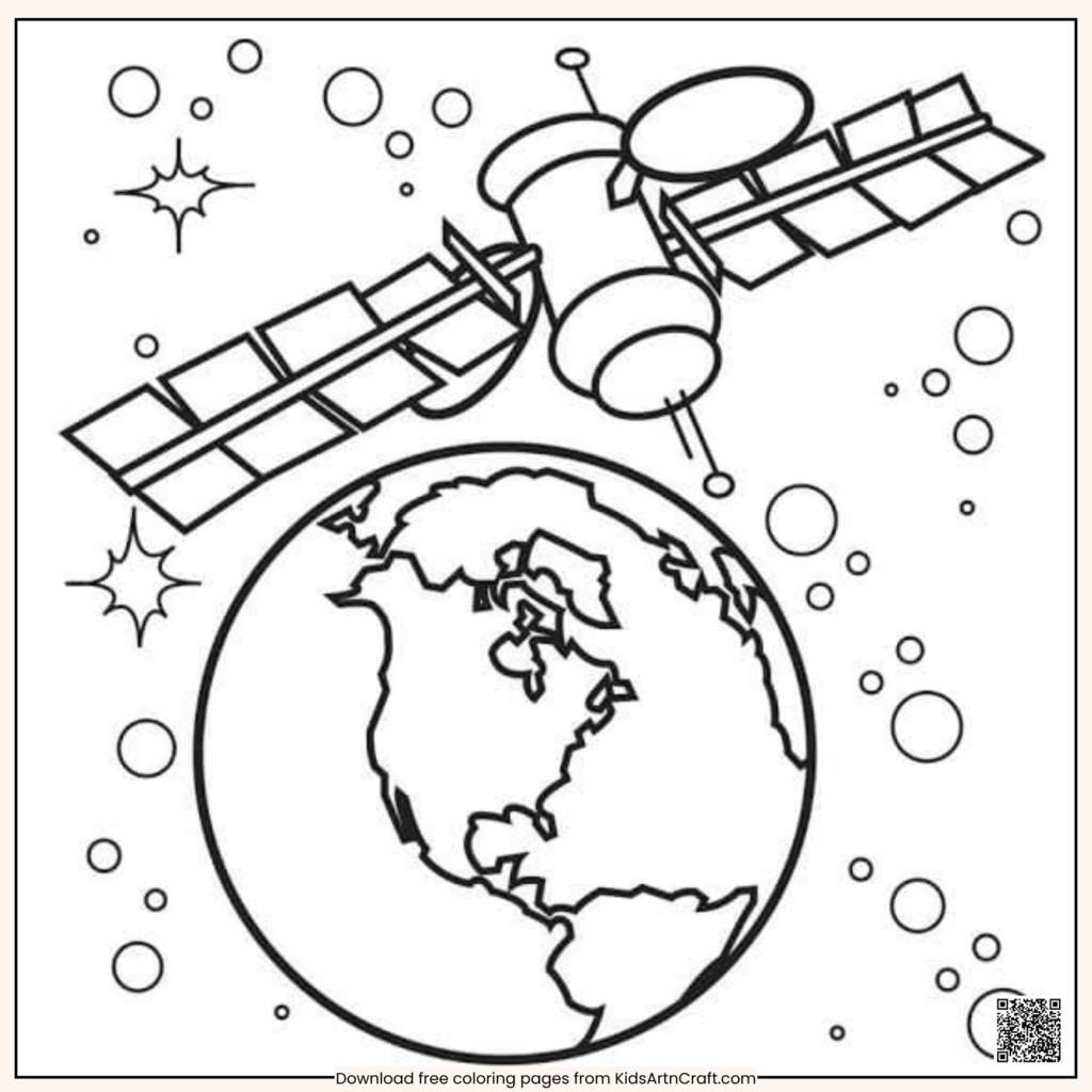 Outer Space Coloring Pages For Kids - Kids Art & Craft
