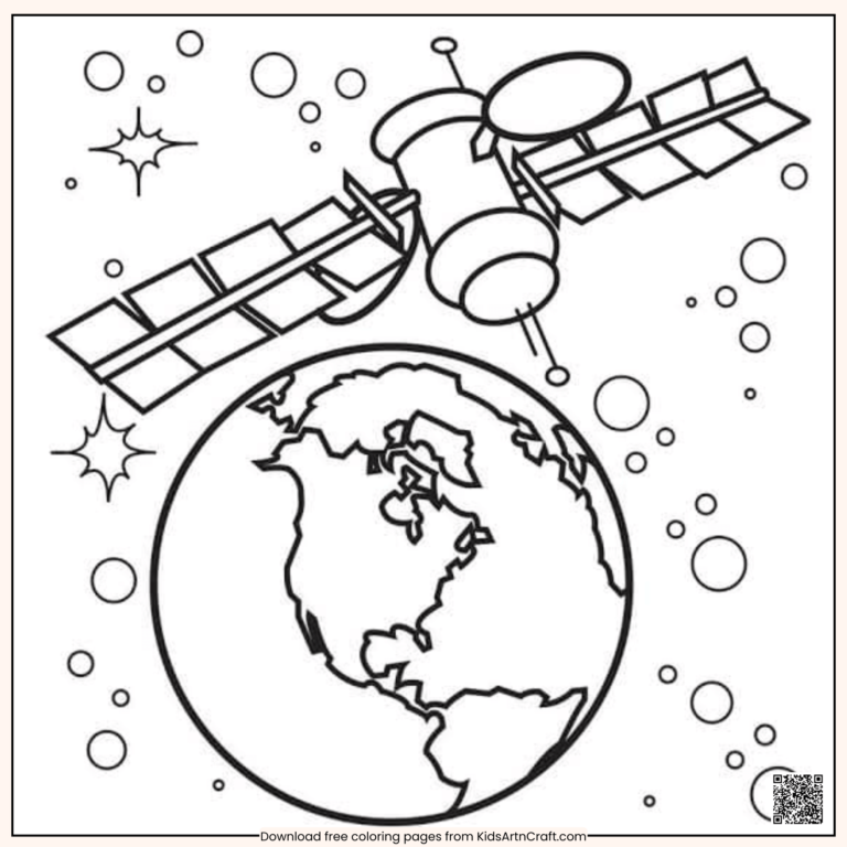 Outer Space Coloring Pages For Kids - Kids Art & Craft