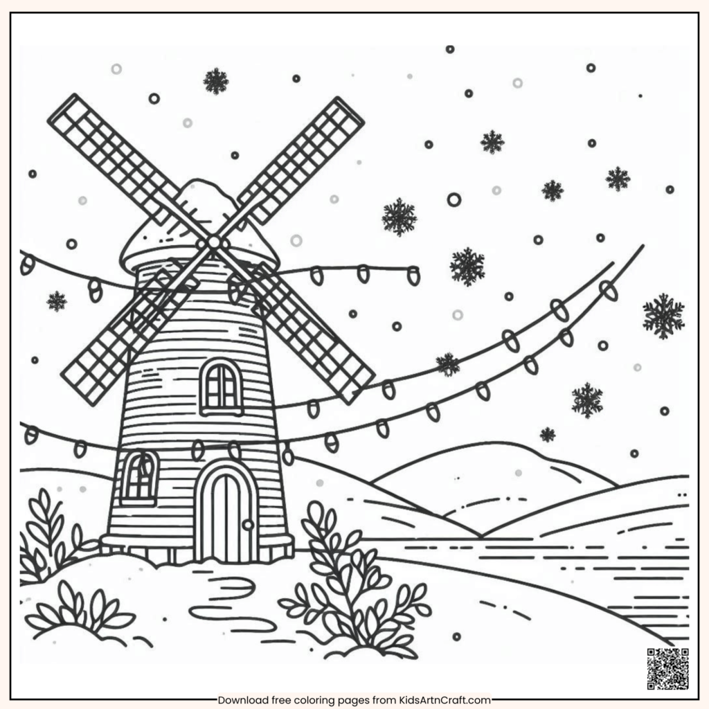 Celebrate Christmas Spirit with a Farm Theme Coloring Page for Kids ...