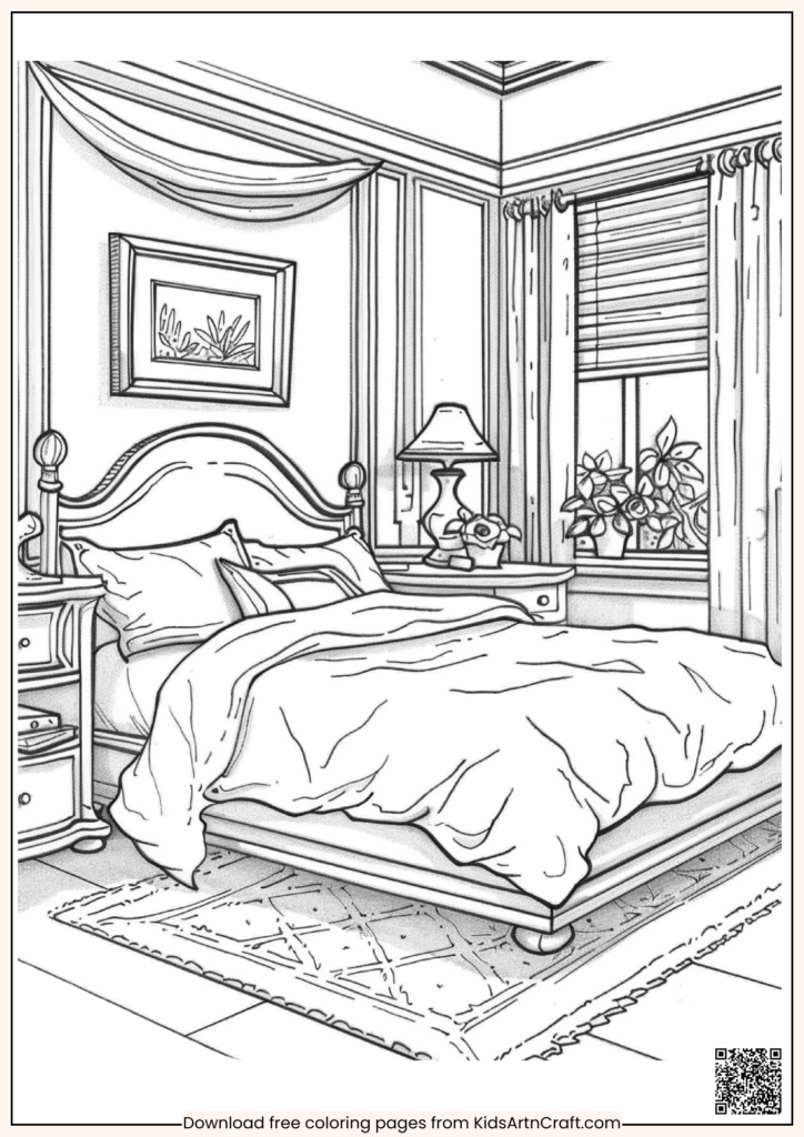 Room Coloring Pages For Kids With Parents - Kids Art & Craft