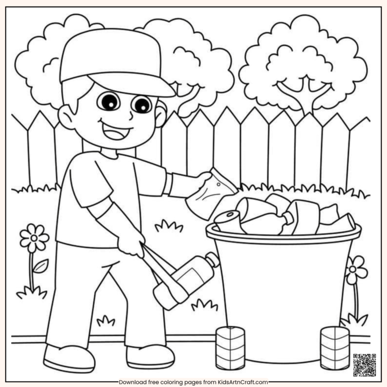 World Environment Day Theme Coloring Pages For Kids - Free Printable ...