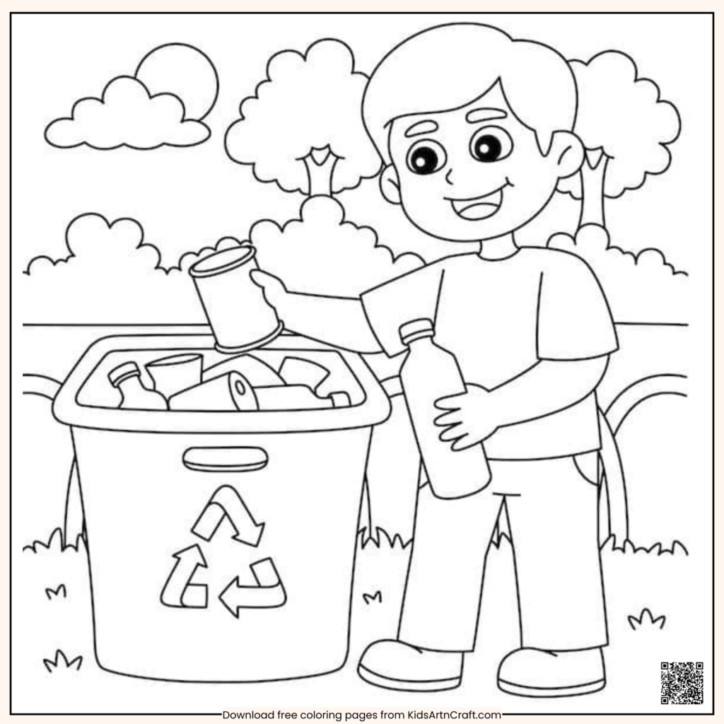 World Environment Day Theme Coloring Pages For Kids - Free Printable ...