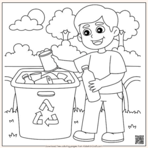 World Environment Day Theme Coloring Pages For Kids - Free Printable ...