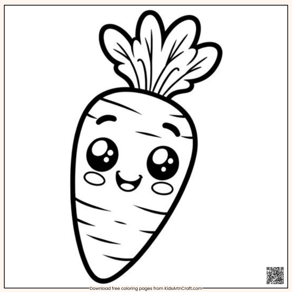 Fruit & Vegetable Coloring Pages For Kids - Kids Art & Craft