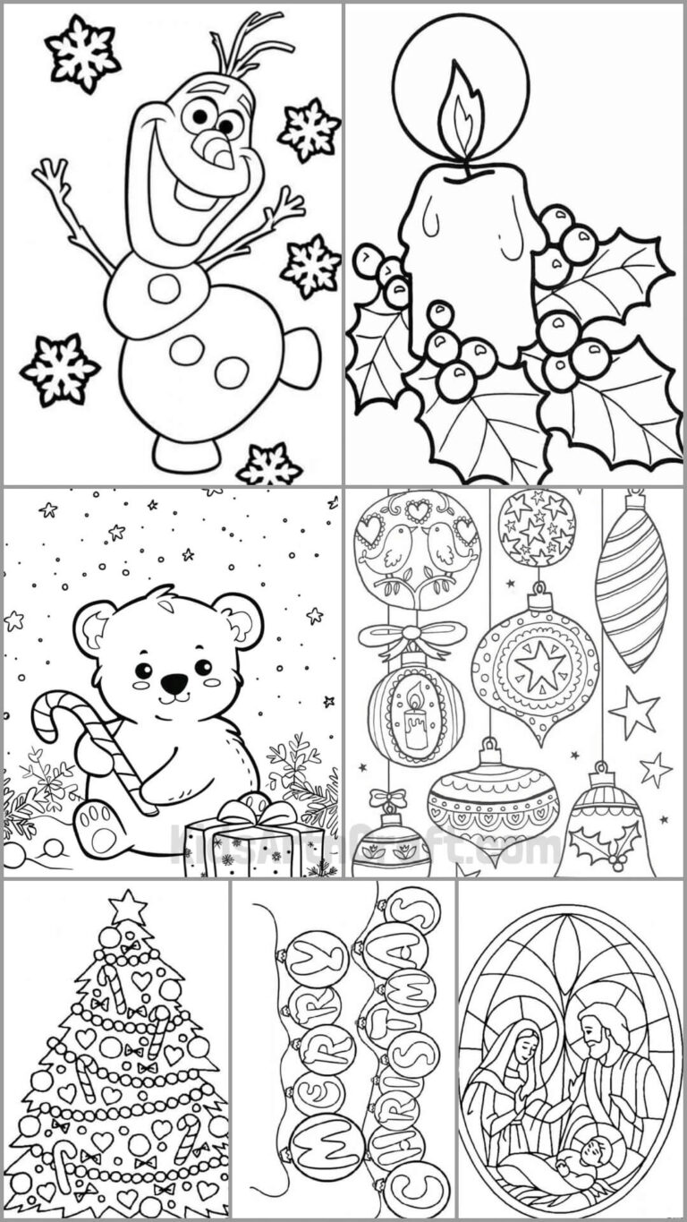 Christmas Coloring Page Worksheets for Adults to Enjoy - Kids Art & Craft