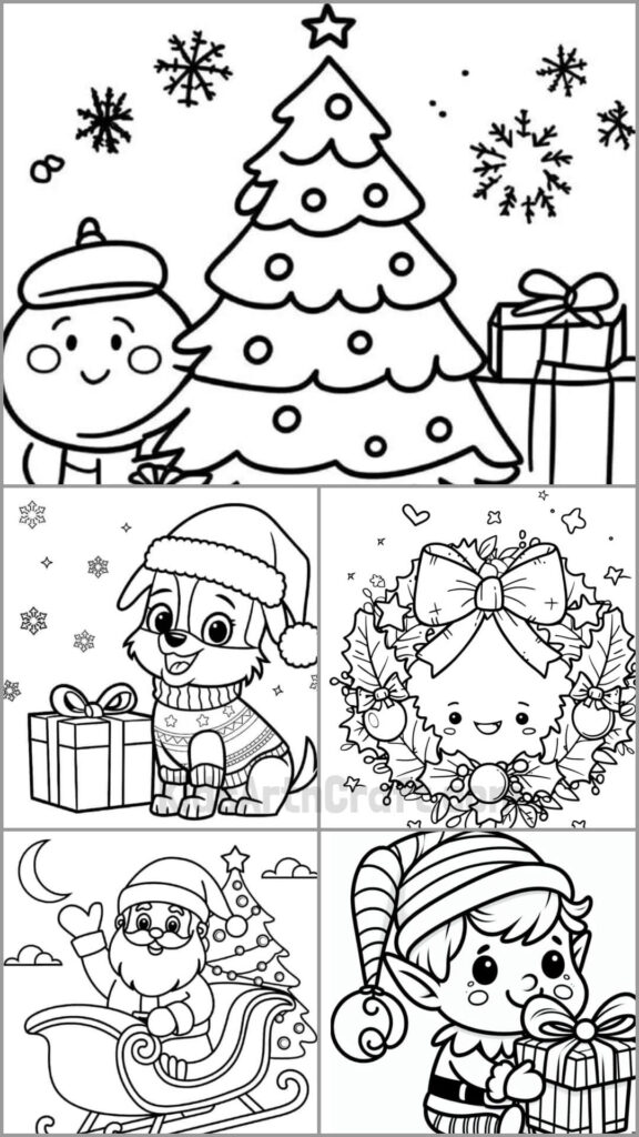 Christmas Creativity: Printable Coloring Pages for Kids - Kids Art & Craft
