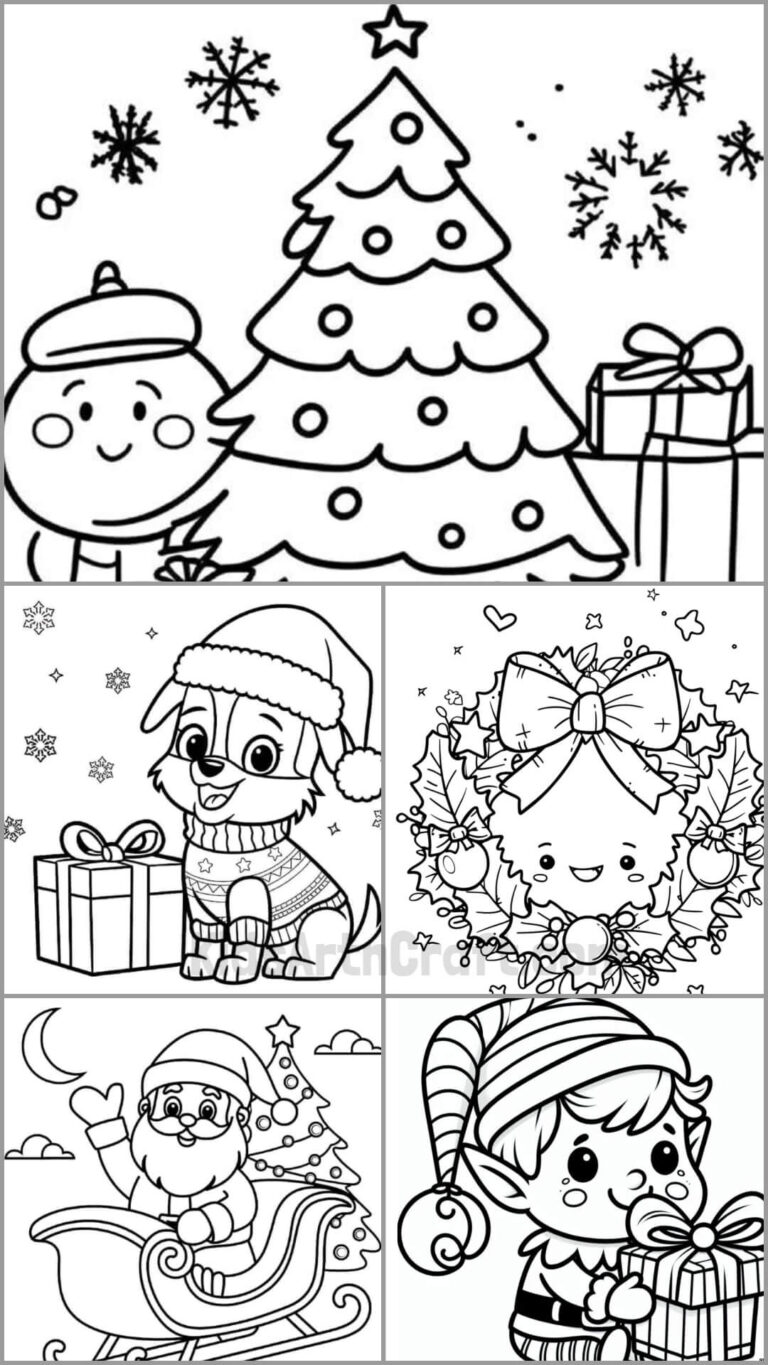 Christmas Creativity: Printable Coloring Pages for Kids - Kids Art & Craft