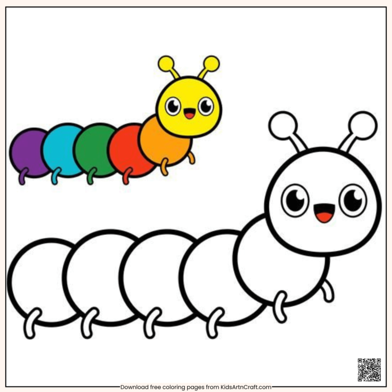 Insect Themed Coloring Page Worksheets For Kids - Free Printable - Kids ...