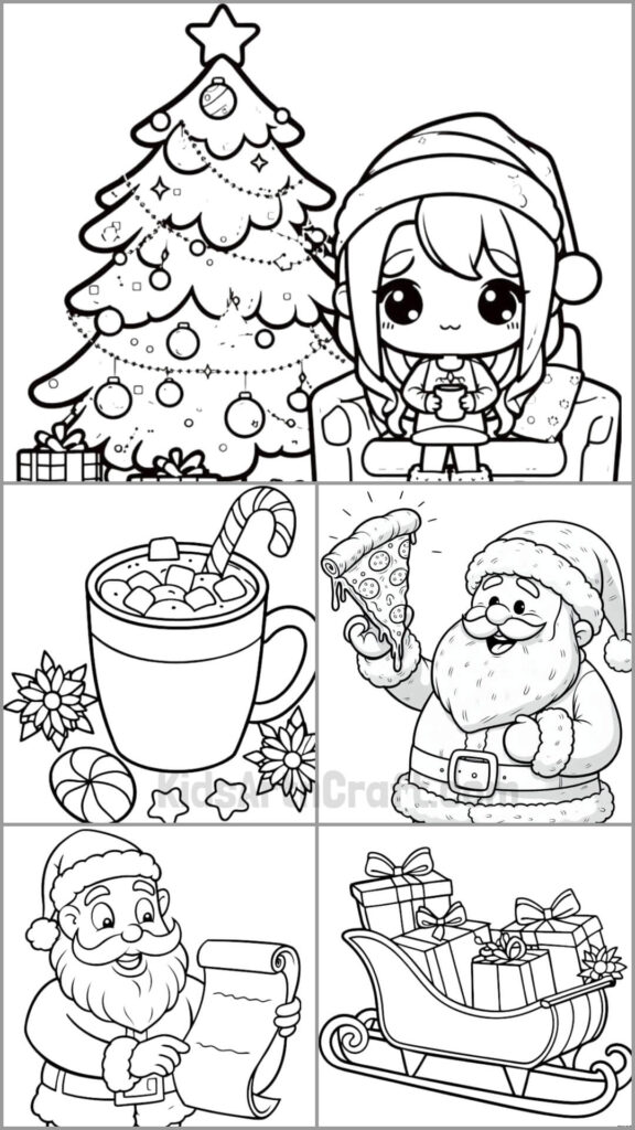 Creative Christmas Coloring Worksheets for Little Artists - Kids Art ...