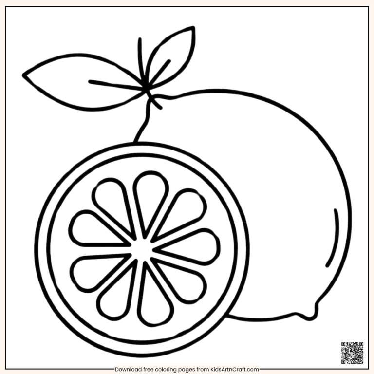 Free Printable Fruit Coloring Worksheets for Kids - Kids Art & Craft