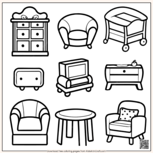 Free Printable Furniture Coloring Pages for Kids - Kids Art & Craft