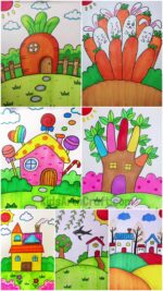 Easy Colorful Drawings For Grade 3-4 Kids - Kids Art & Craft