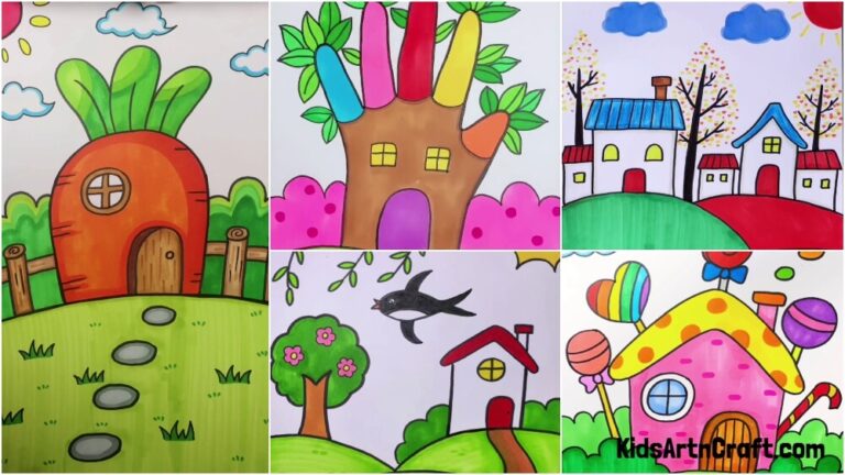 Easy Colorful Drawings For Grade 3-4 Kids - Kids Art & Craft