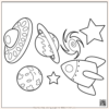 Outer Space Coloring Pages For Kids - Kids Art & Craft
