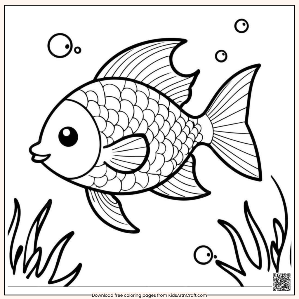 Underwater Adventure: Fish Coloring Sheets for Kids - Kids Art & Craft